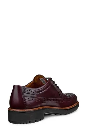 Ecco Metropole Oslo Brogue Wingtip - Dark Ruby