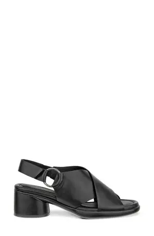 Ecco Cross Strap Slingback Sandal - Black