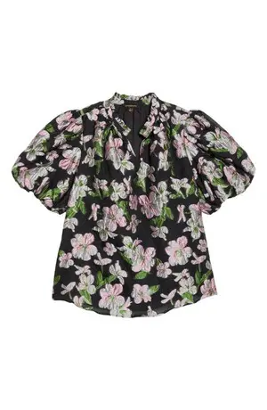 SUGARLIPS Floral Jacquard Top