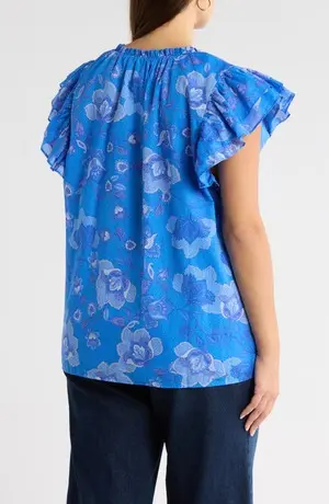 SUGARLIPS Selma Floral Ruffle Top