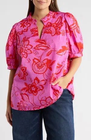 SUGARLIPS Weirly Floral Print Top