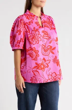 SUGARLIPS Weirly Floral Print Top