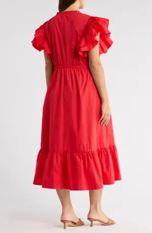 SUGARLIPS Ruffle Maxi Dress