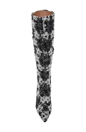 Betsey Johnson Maxxine Knee High Boots - Black/white Multi