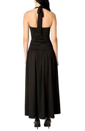 NIA Delphine Maxi Halter Dress