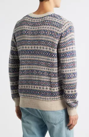 CORRIDOR Fair Isle Alpaca Blend Crewneck Sweater