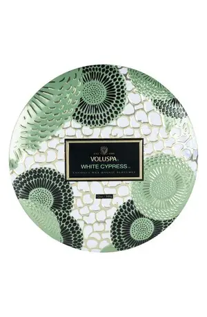 Voluspa 3-wick Tin Candle - White Cypress