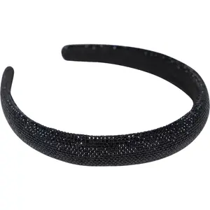 MALIBU SUGAR Crystal Padded Headband - Black
