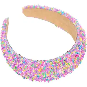 MALIBU SUGAR Confetti Puff Headband - Confetti Lavender