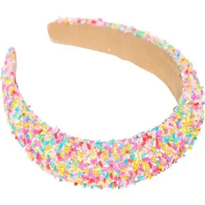 MALIBU SUGAR Confetti Puff Headband - Confetti Light Pink
