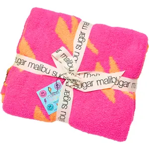 MALIBU SUGAR Reversible Blanket - Neon Fuchsia & Neon Orange