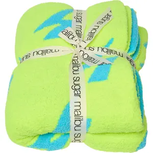 MALIBU SUGAR Reversible Blanket - New Sky Blue & Neon Yellow