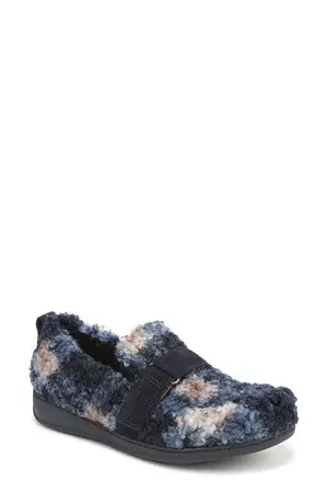 Vionic Faux Shearling Clogs - Navy Multi