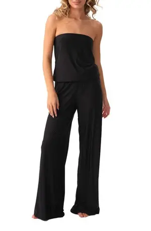 PQ Lacey Strapless Cover-up Jumpsuit - Midnight