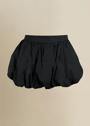 CONTESSA MILLS Linen Structured Mini Puff Skirt