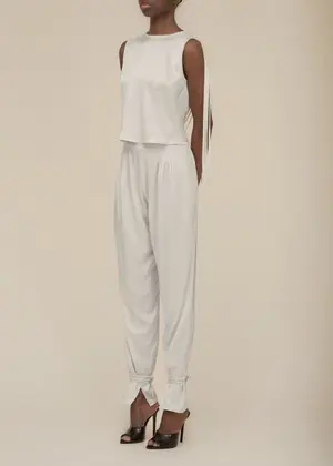 CONTESSA MILLS Loose-fitting Triacetate Pants
