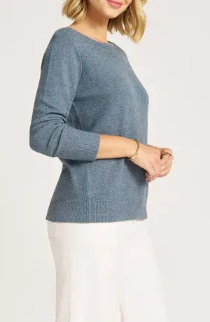 Matty M. Relaxed Fit Sweater - Dusty Blue