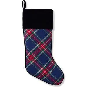 PETITE PLUME Windsor Tartan Stocking - Navy