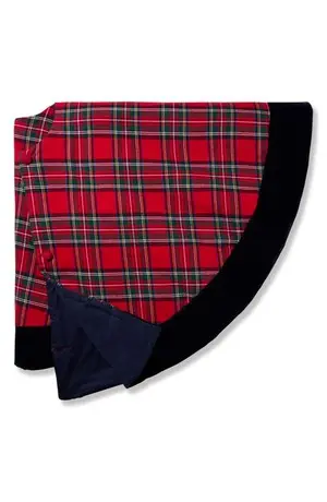 PETITE PLUME Imperial Tartan Plaid Tree Skirt - Red