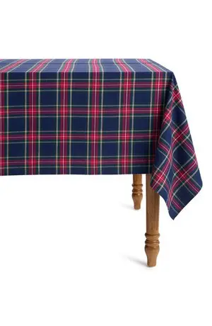 PETITE PLUME Windsor Tartan Tablecloth - Navy