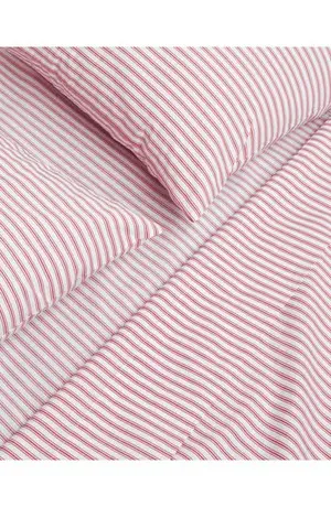 PETITE PLUME Ticking Stripe Cotton Percale Sheet Set