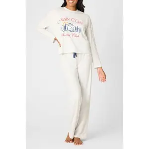 PJ Salvage Holiday Softee Pajamas Heather Cloud
