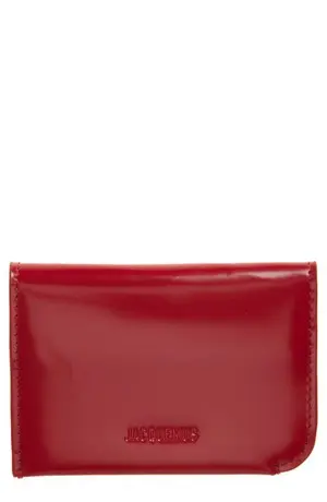 Jacquemus Le Porte Curvo Leather Card Holder - Red 470