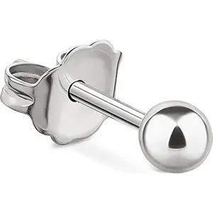 MARIA TASH Single Ball Stud Earring - White Gold