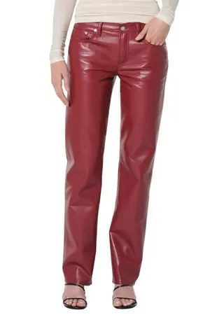 AGOLDE Leather Blend Straight Leg Pants