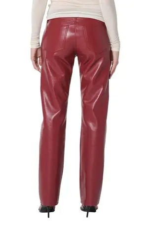 AGOLDE Leather Blend Straight Leg Pants