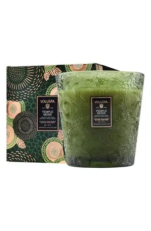 Voluspa Temple Moss Three-wick Hearth Candle - No Color