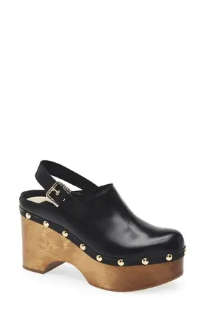 Dolce Vita Adelan Slingback Clog - Black Leather