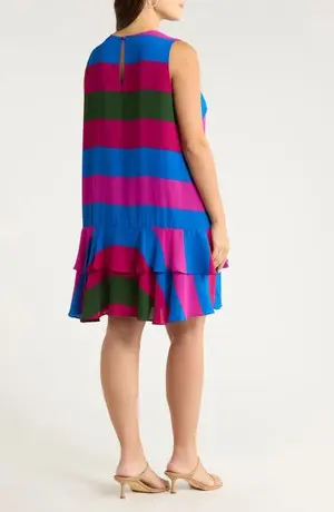 SUGARLIPS Striped Sleeveless Shift Dress
