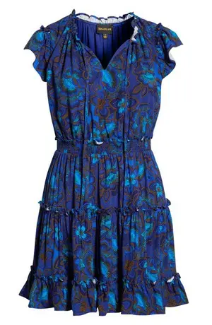 SUGARLIPS Printed Ruffle Mini Dress