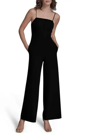 Bcbgmaxazria Bustier Bodice Jumpsuit - Black