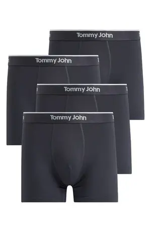 Tommy John Micro Stretch 4-pack 4-inch Boxer Briefs - Black