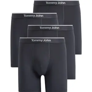 Tommy John Micro Stretch 4-pack 6-inch Boxer Briefs - Black