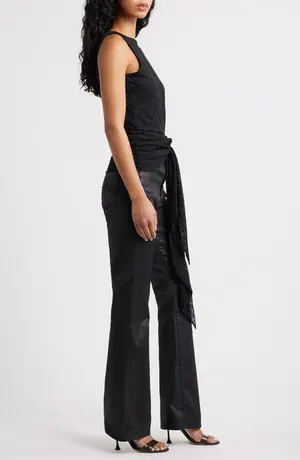 AFRM Batya Backless Lace Top - Noir