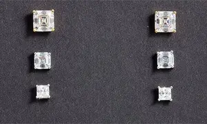 Nordstrom 3-pack Cubic Zirconia Square Stud Earrings