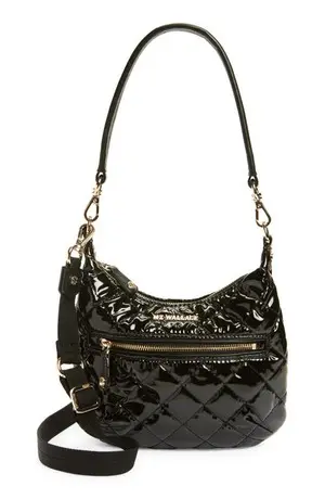 Mz Wallace Mini Crosby Quilted Nylon Shoulder Bag