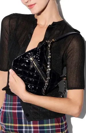 Mz Wallace Mini Crosby Quilted Nylon Shoulder Bag