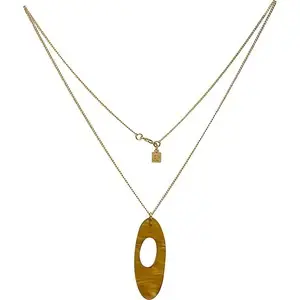TOOLALLY Hepworth Pendant Necklace - Caramel Swirl