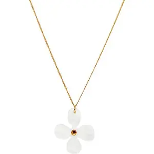 TOOLALLY Daisy Pendant Necklace - Summer White