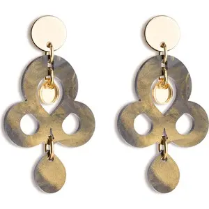 TOOLALLY Mini Batik Drop Earrings - Black Swirl