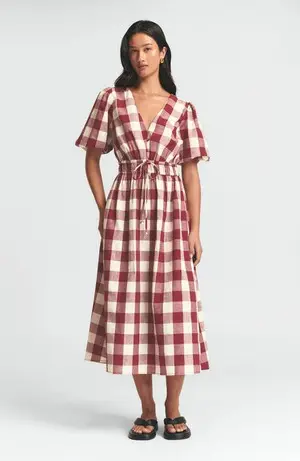 ST MRLO Rowley Gingham Midi Dress