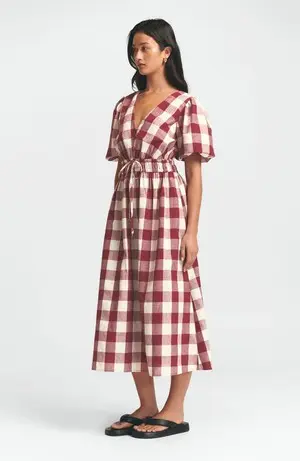 ST MRLO Rowley Gingham Midi Dress