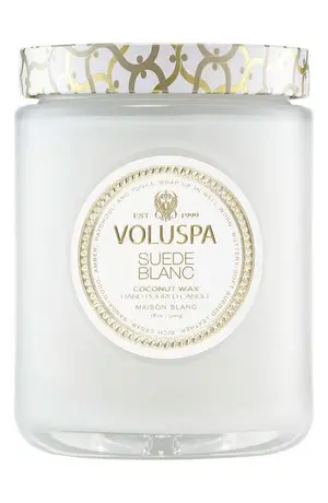 Voluspa Suede Blanc Large Jar Candle - No Color