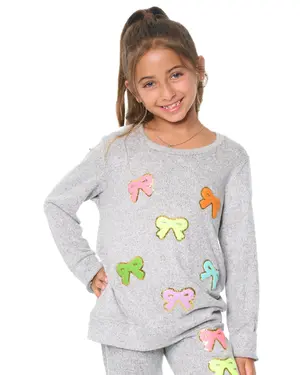 MALIBU SUGAR Hacci Sweatshirt - Heather Gray