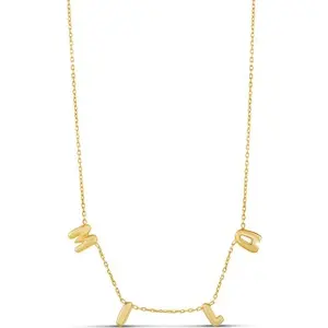 SHYMI Mini Helium Initial Charm Necklace - Gold