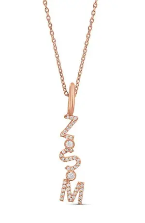 SHYMI Stacked Initials Pendant Necklace - Rose